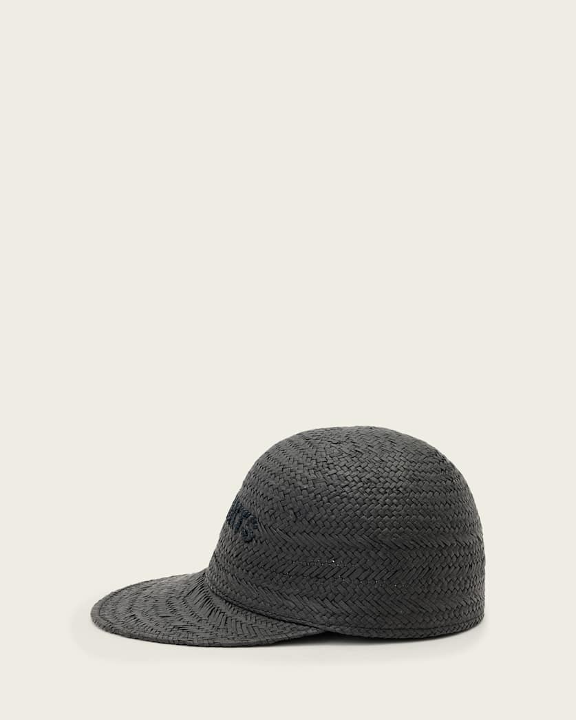 Mila Straw Baseball Cap Black | ALLSAINTS US